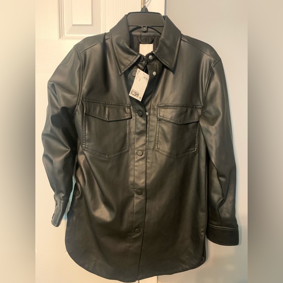H&M | Jackets & Coats | Hm Black Leather Jacket | Poshmark